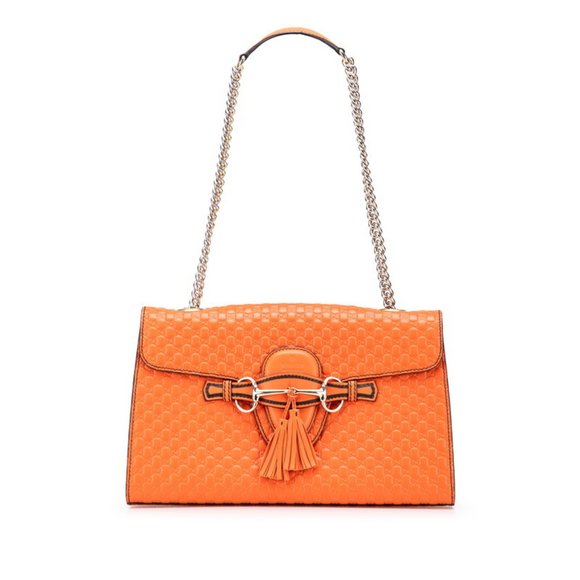 Gucci | Bags | Gucci Orange Leather Shoulder Bag | Poshmark